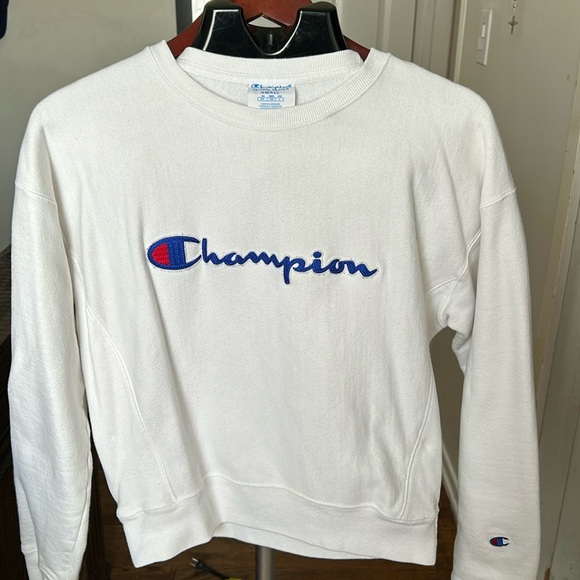 Champion | Sweaters | Champions White Crewneck | Poshmark